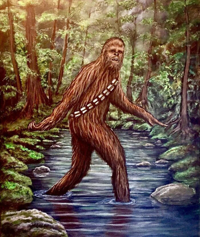 Artist gives a comically exaggerated representation of popular ...