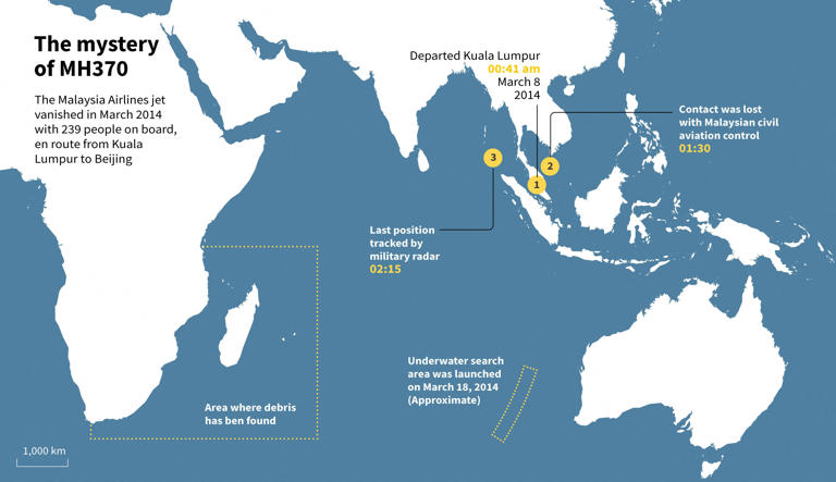 Search for MH370 resumes in Indian Ocean 12 years after plane vanished