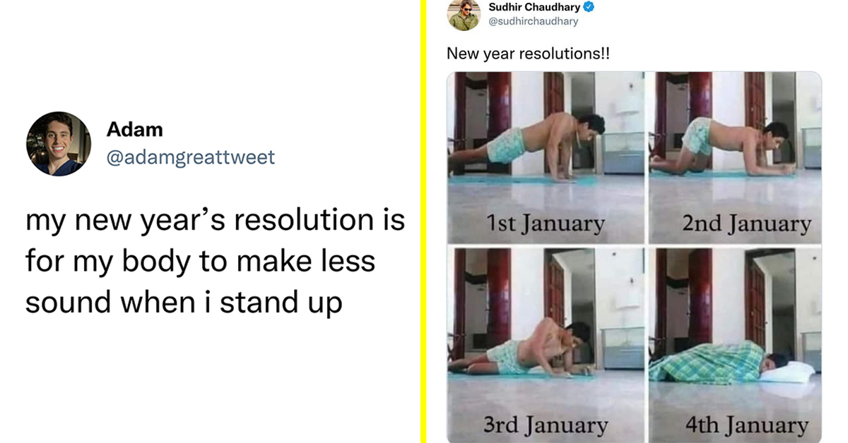 50 funny tweets about New Year’s resolutions and the relatable struggle ...