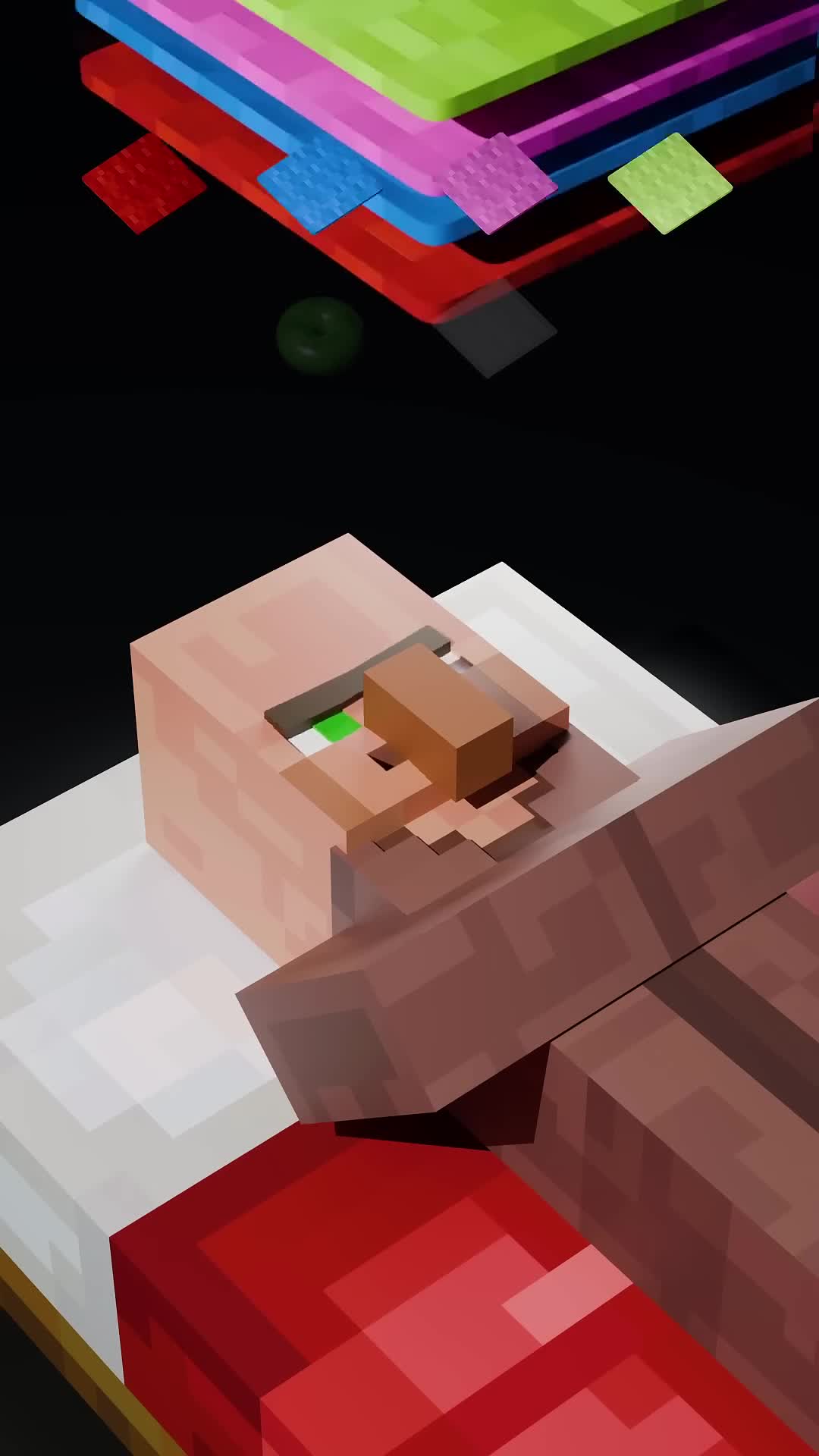 Satisfying Minecraft villager blowing cloth blender simulation!🩲🌬️