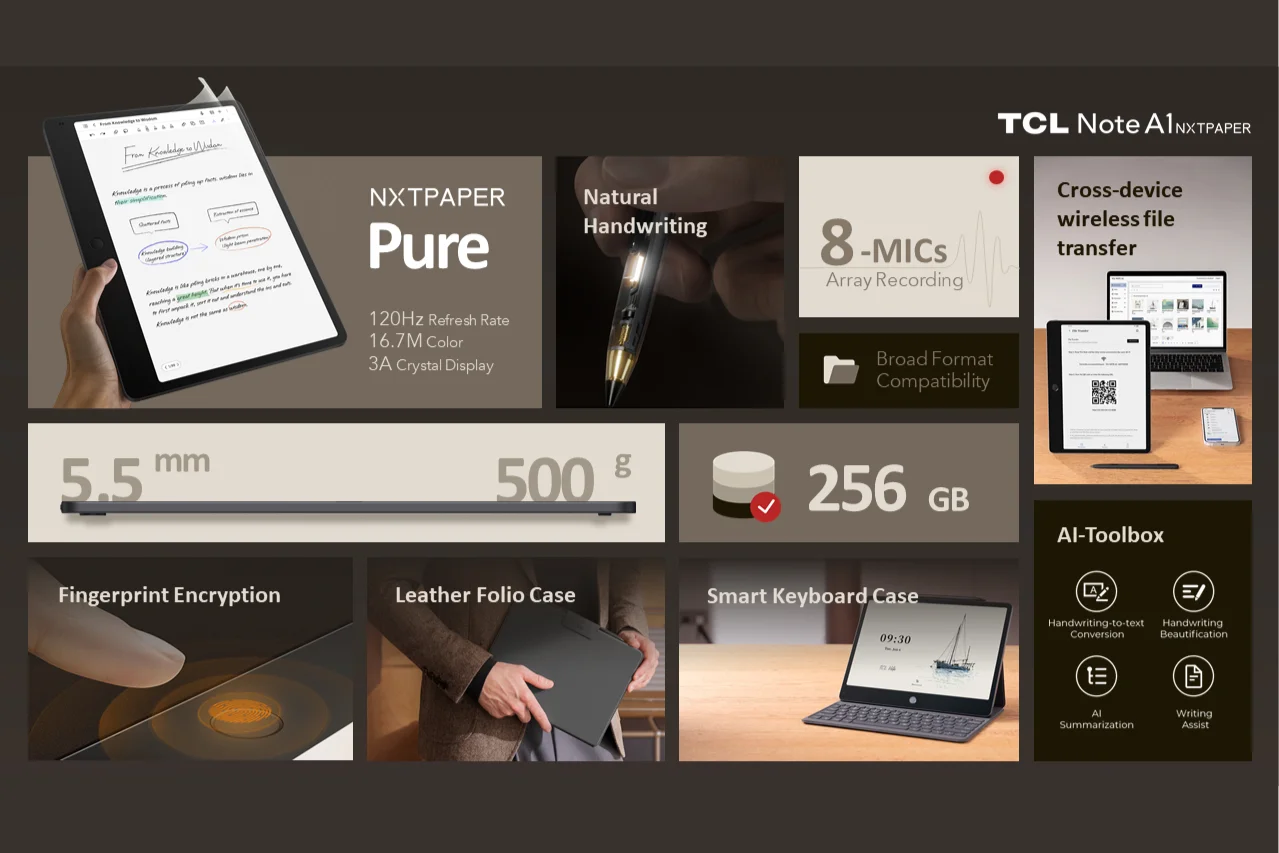TCL's Note A1 NXTPAPER wants to kill your e-ink tablet and your eye strain