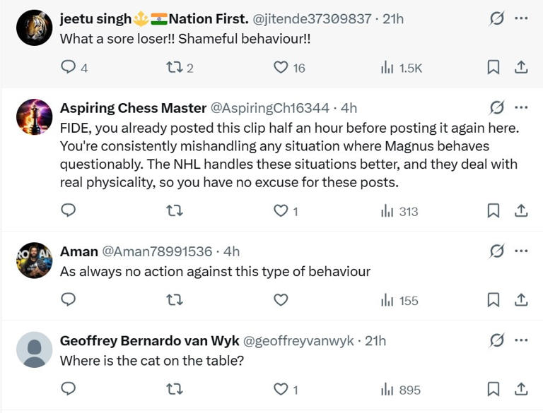 Magnus Carlsen faces backlash after slamming table at Chess World Blitz ...