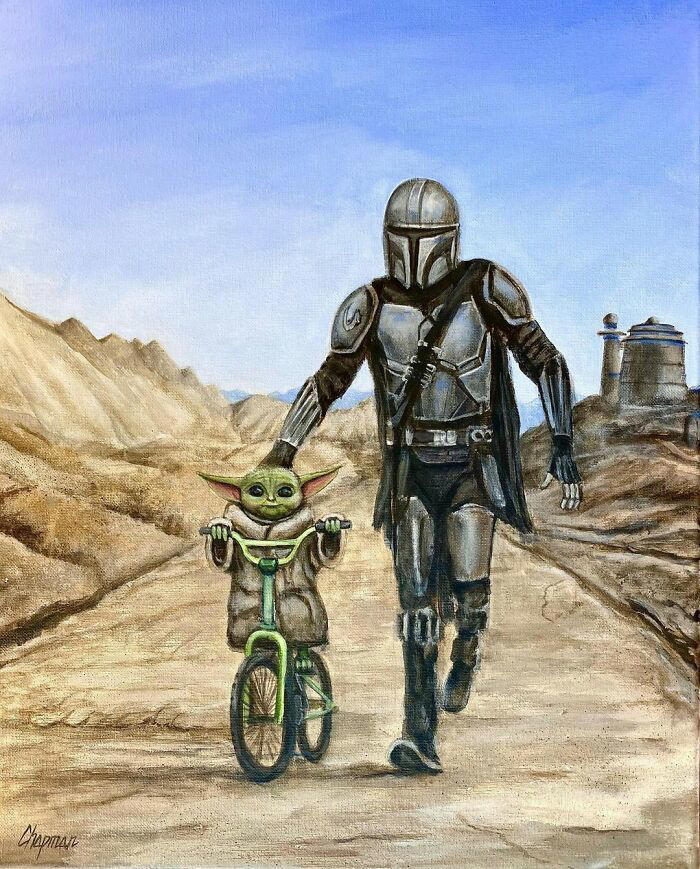 Artist gives a comically exaggerated representation of popular ...