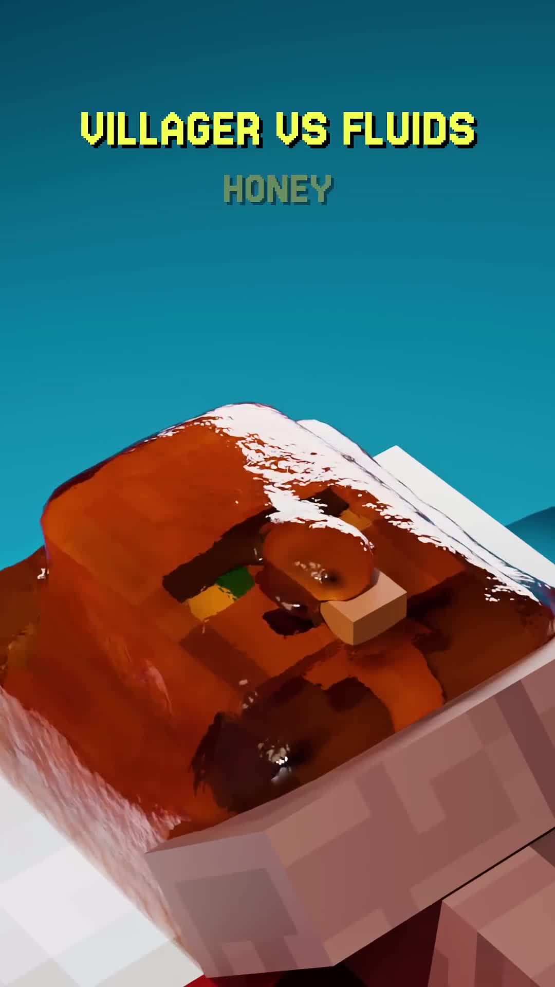 Minecraft villager vs fluids simulation #blender #minecraft ...