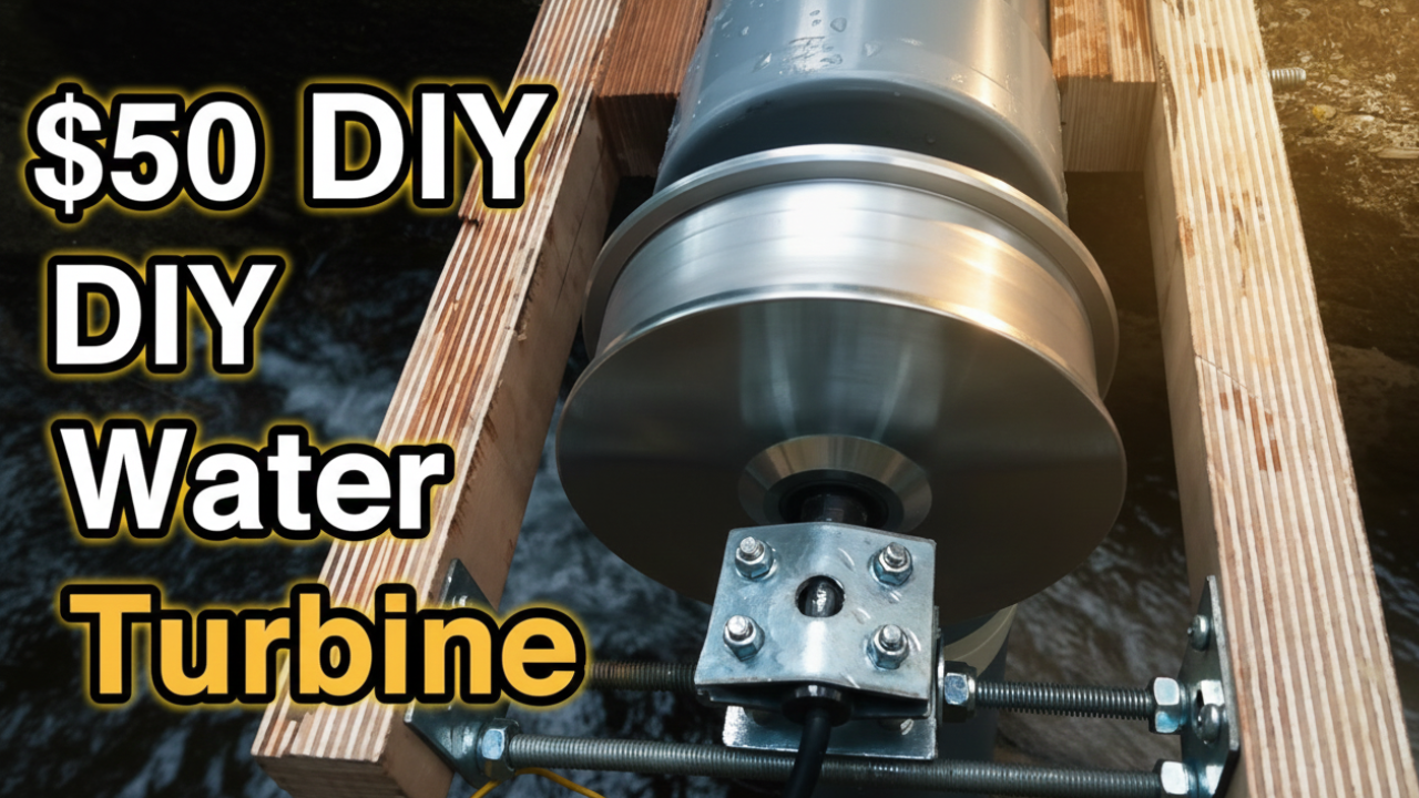 $50 DIY water turbine portable powerful and open source