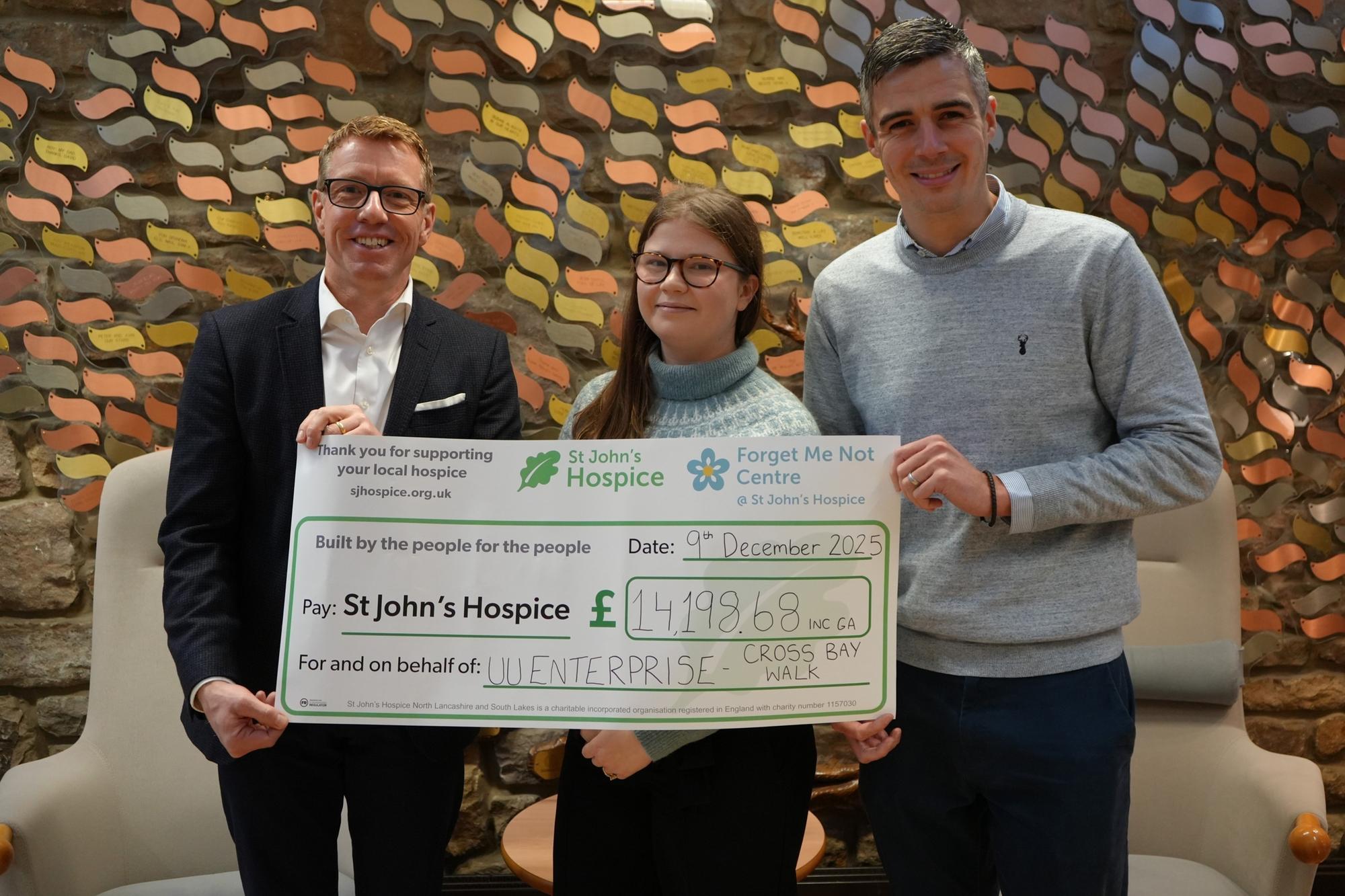 United Utilities staff raise more than £14k for Lancaster hospice