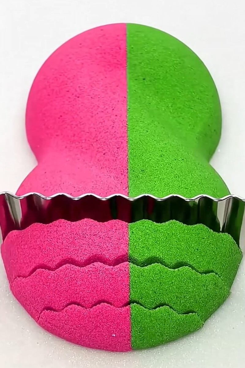 Half-and-half sand shape cut