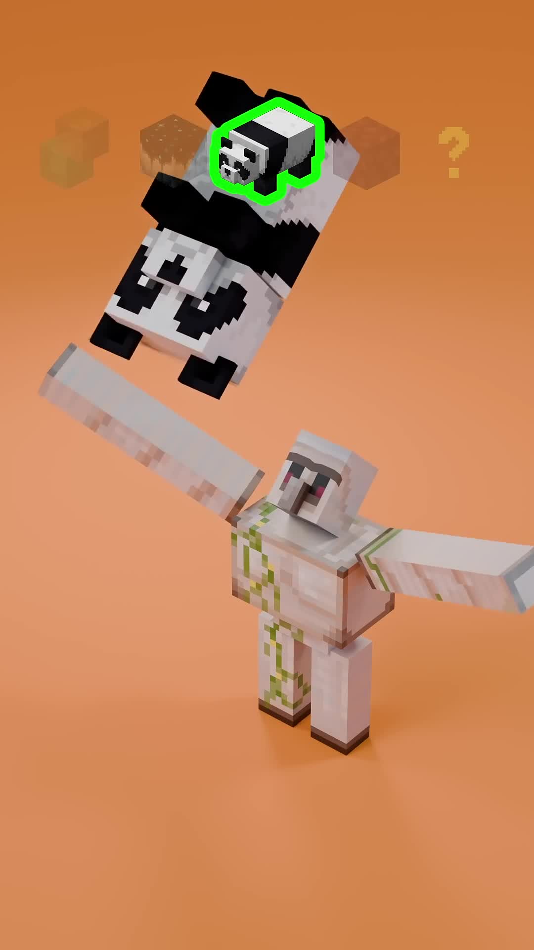 Minecraft iron golem satisfying blender fluid and cloth simulations!