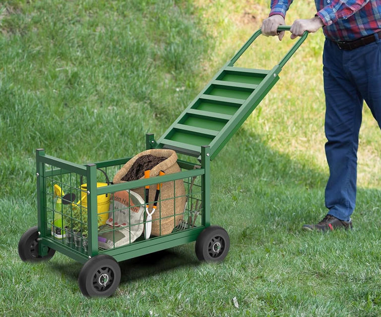 Gardeners are calling this 2-in-1 stool cart the 'must-have tool of 2026'