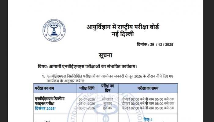 NBEMS exam schedule 2026 out at natboard.edu.in: Check tentative exam ...