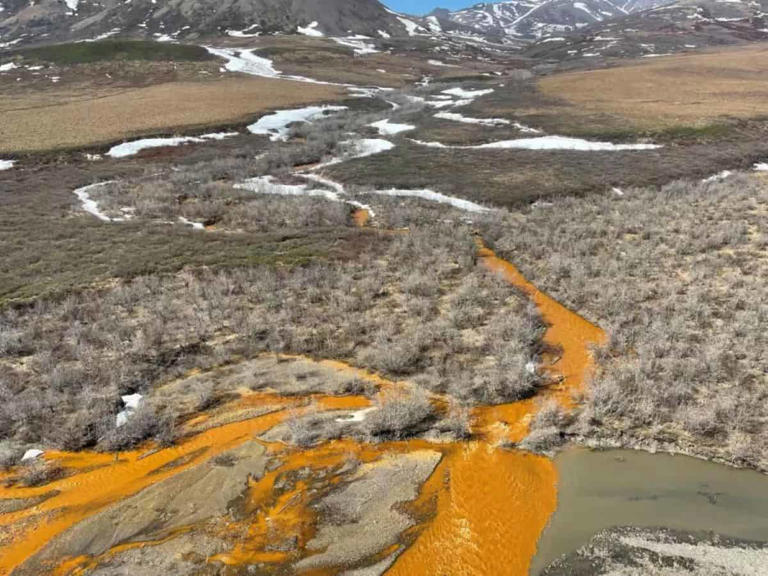 Arctic rivers are turning orange as the ground thaws beneath them