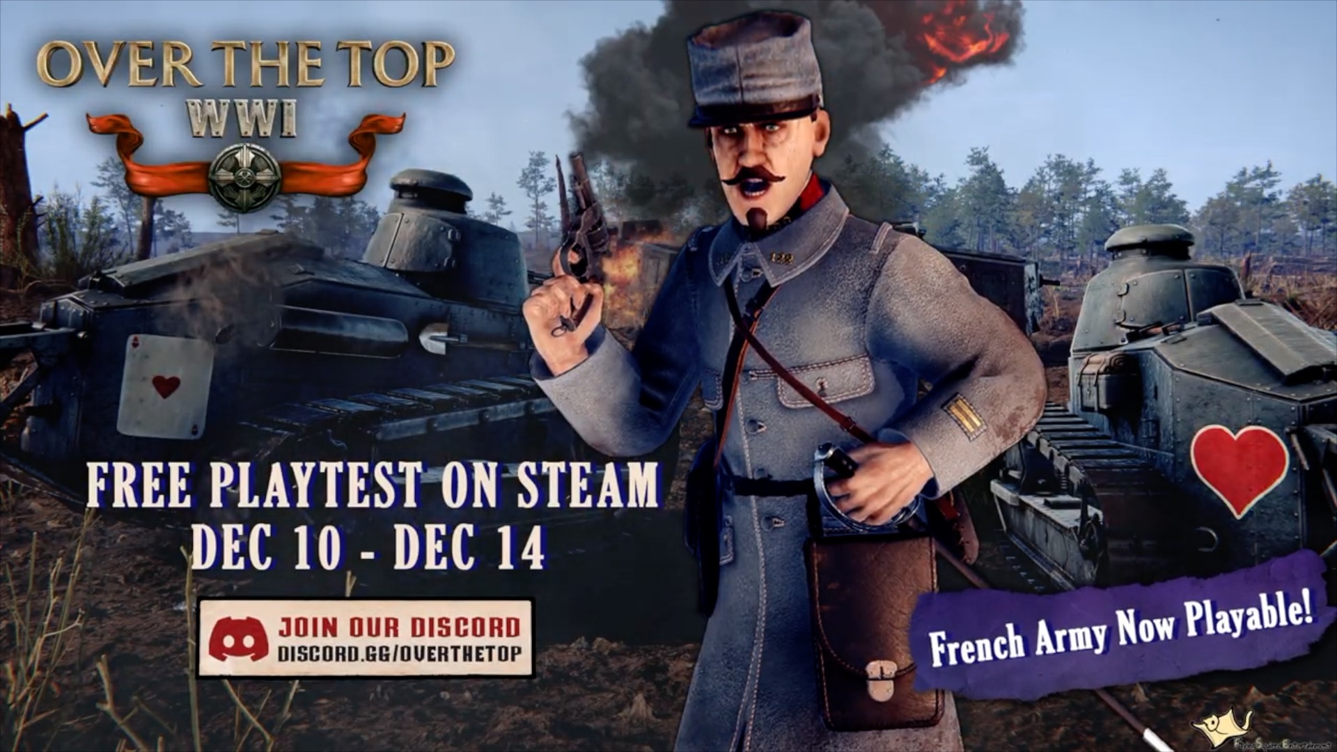 Over the Top WW1 official playtest launch teaser trailer