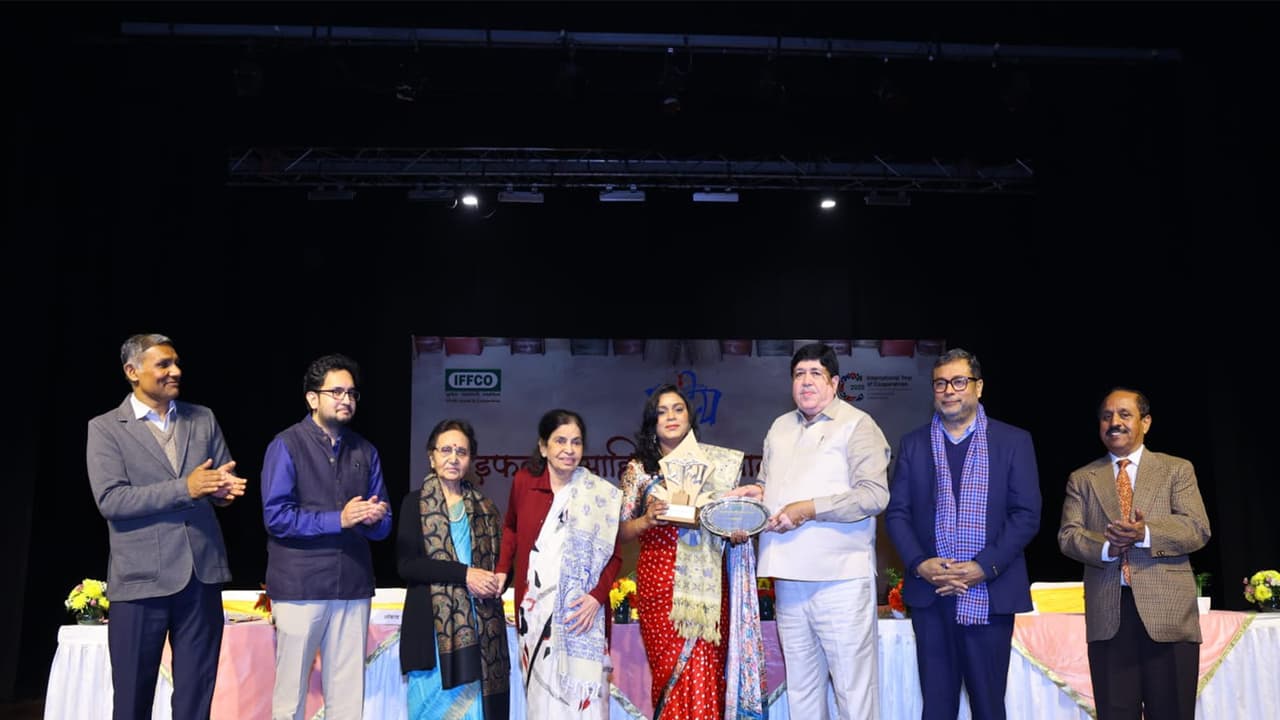 IFFCO confers Sahitya Samman on Maitreyi Pushpa, Ankita Jain wins