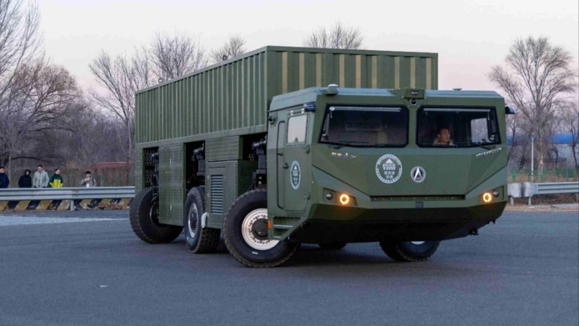 World-first electric crab-walking nuclear missile launch vehicle model ...