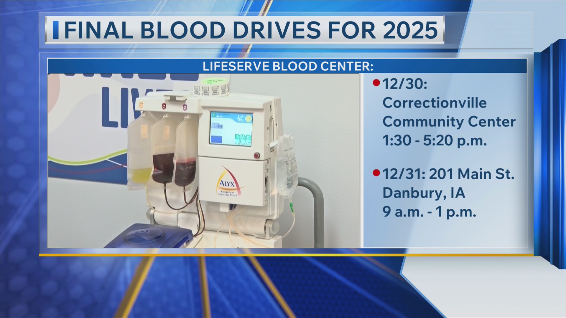 Final blood drive for 2025