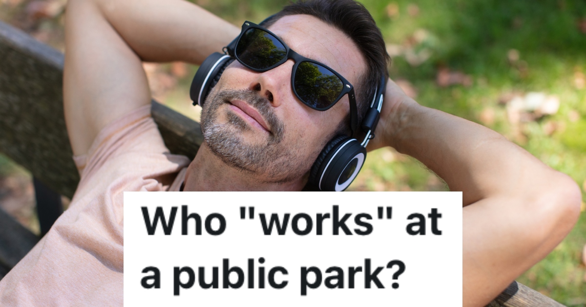 An electrician took a break in a public park after work, but he got ...