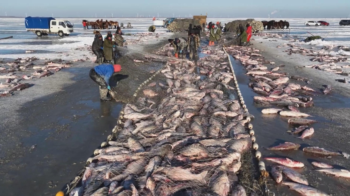 China-Pesca en Hielo/Lago Chagan