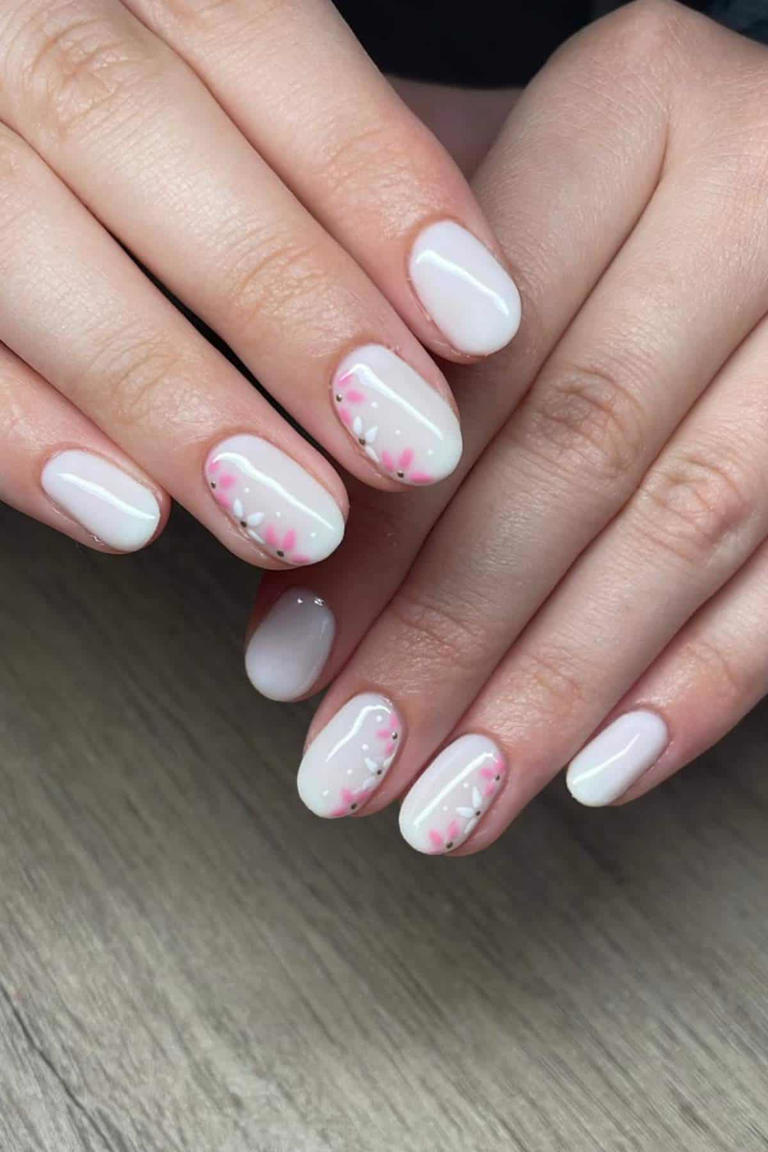 50 soft milky nail ideas for a minimal finish