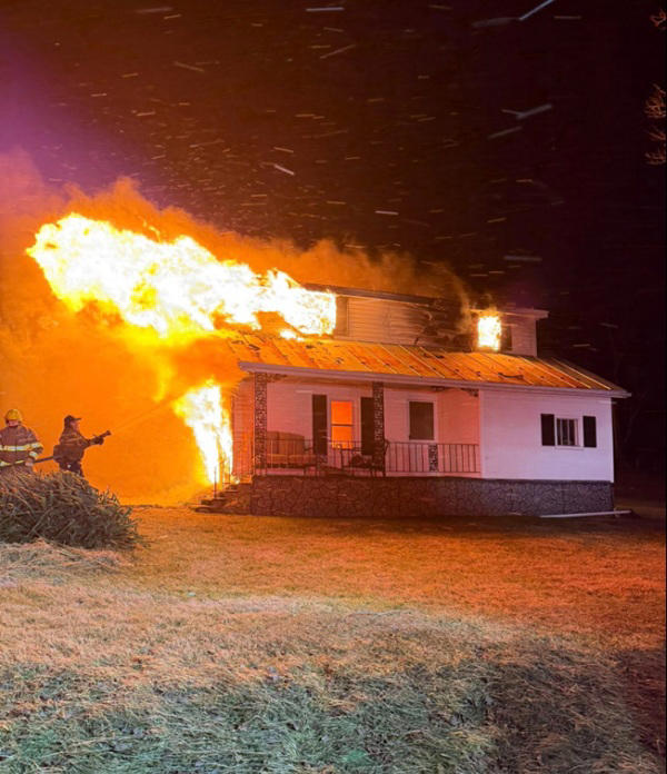 Destructive structure fire in Craig County