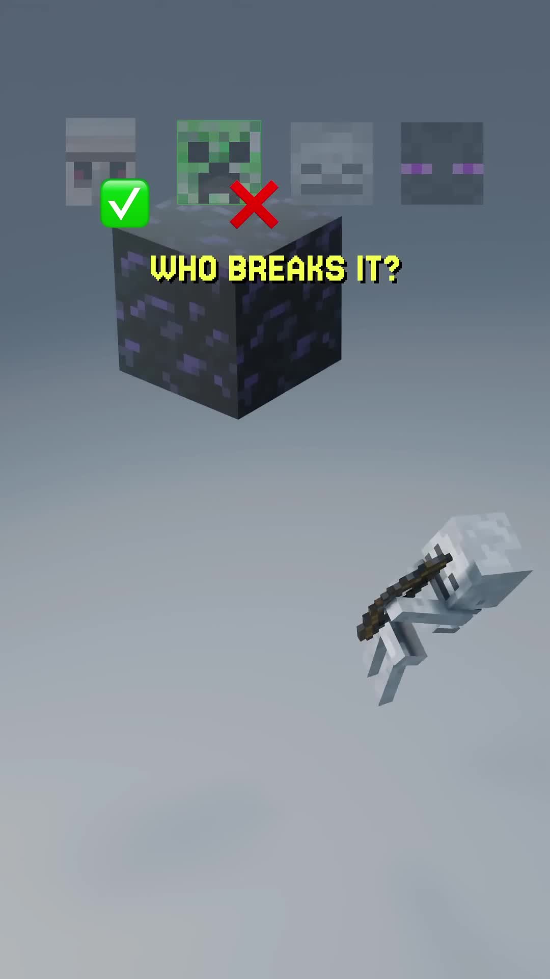 Minecraft mobs vs obsidian satisfying 3D cloth and fluid simulation