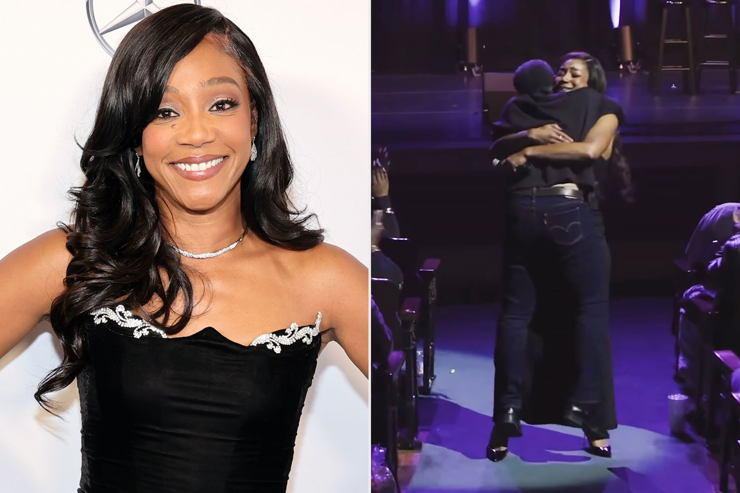 Tiffany Haddish shares tearful reunion with her social worker at comedy ...