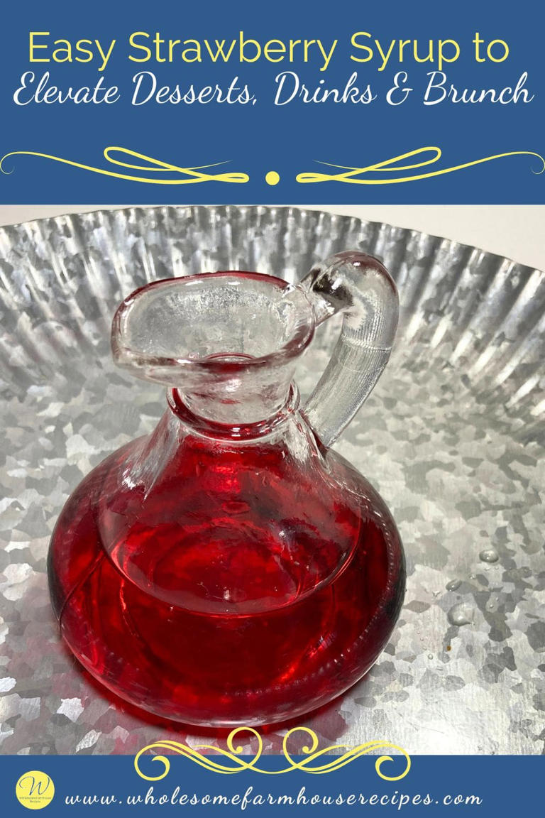 Easy strawberry syrup to elevate desserts, drinks & brunch