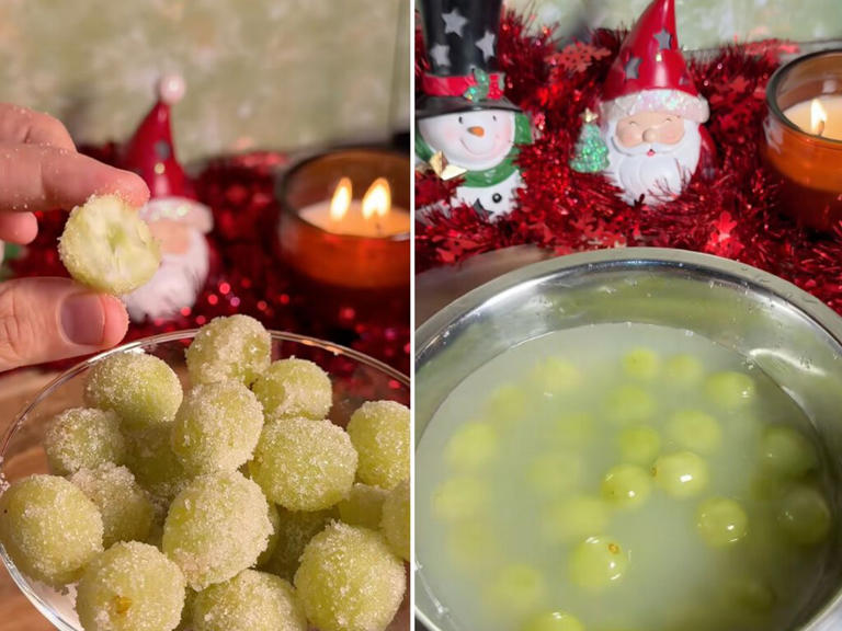 Las uvas de Año Nuevo que se convierten en caramelos: con cava, azúcar ...