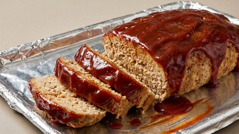 Turkey meatloaf with ketchup-brown sugar glaze