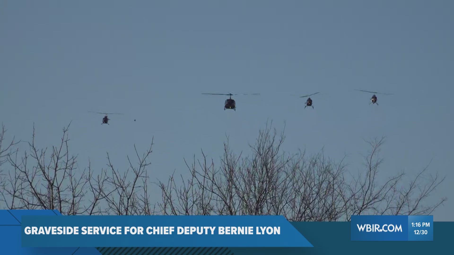 Helicopters fly over KCSO chief deputy's burial service