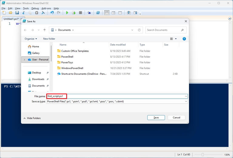How to create and run a PowerShell script file on Windows 11 or 10
