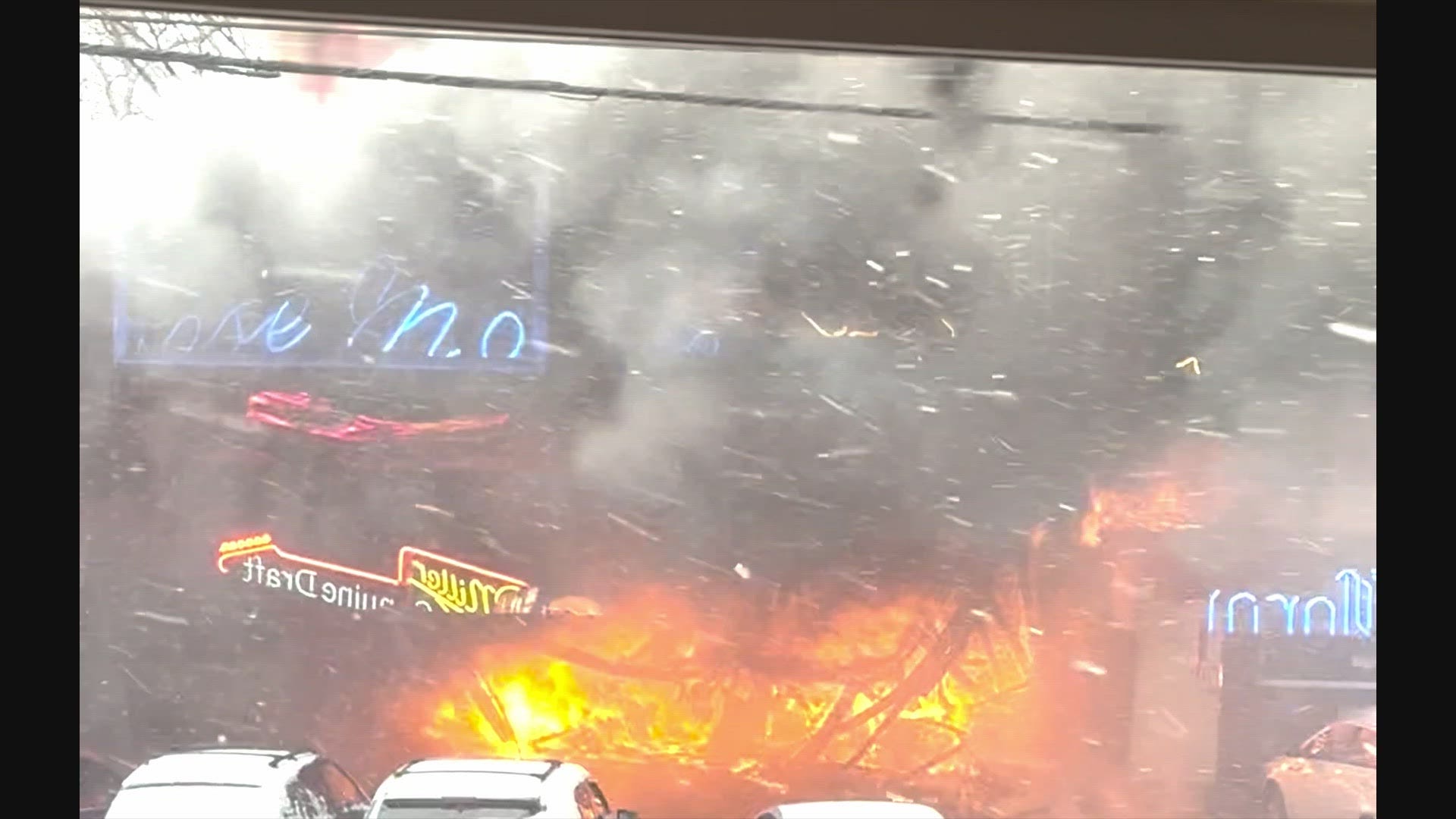 Viewer video from auto body shop fire in Baldwin Borough
