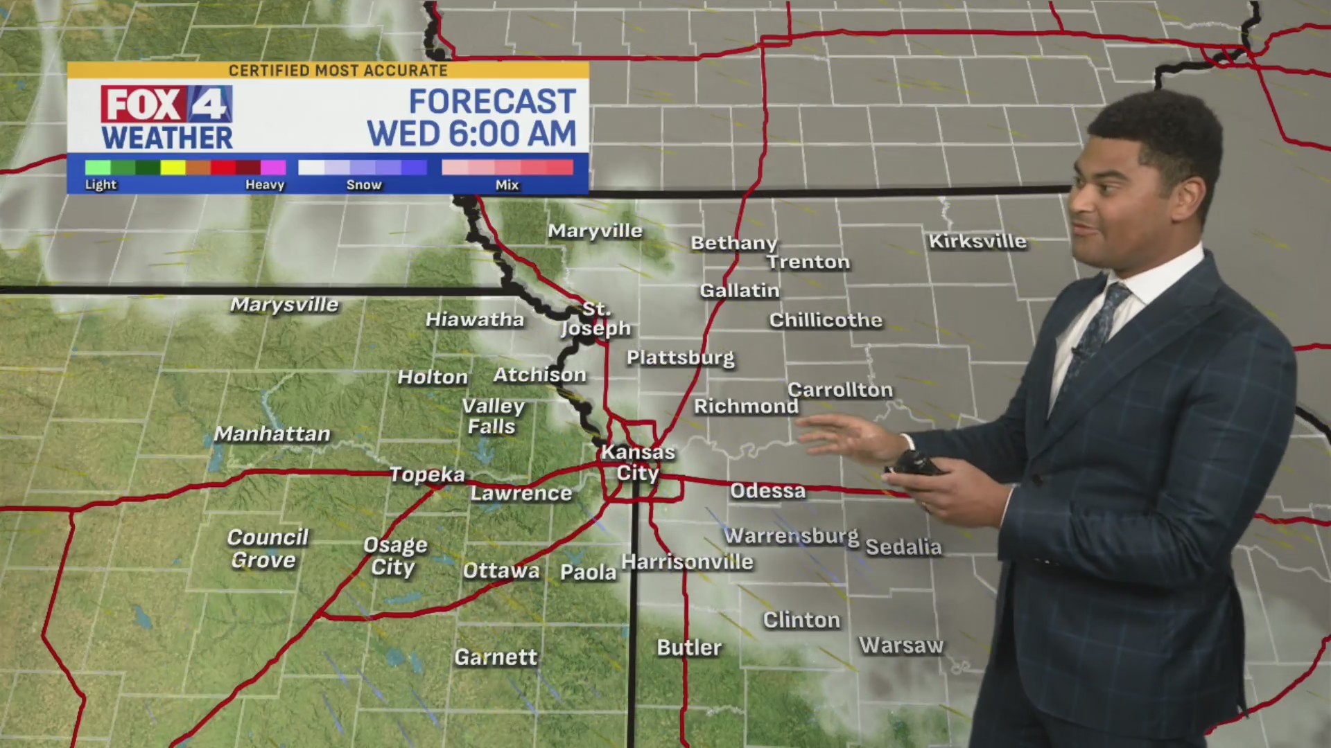 Tuesday midday forecast
