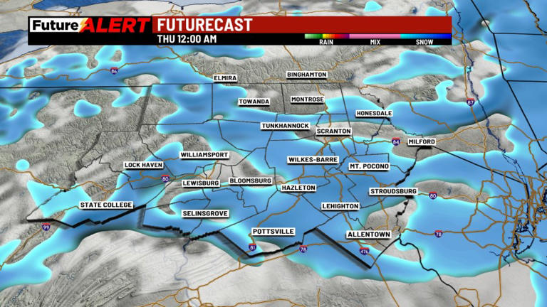 Snow showers, squalls in Pennsylvania on New Year’s Eve