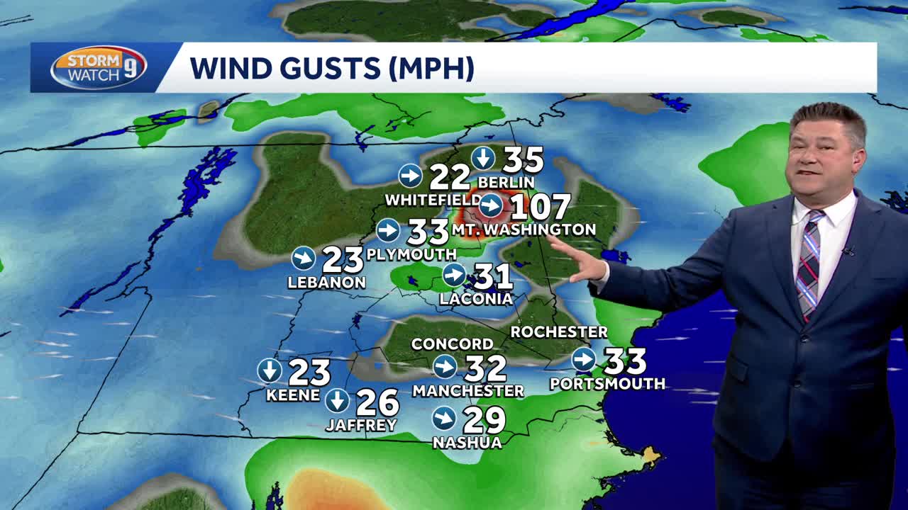 Video: Gusty winds on cold day