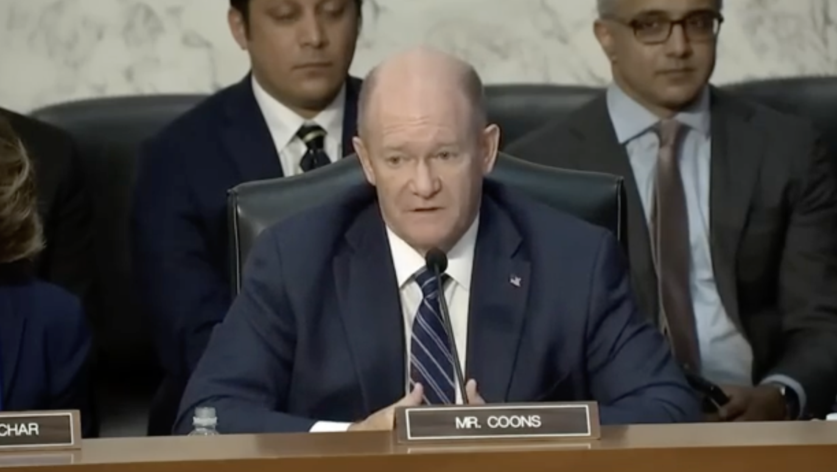 'I am gravely concerned': Chris Coons calls out Pam Bondi's blind ...