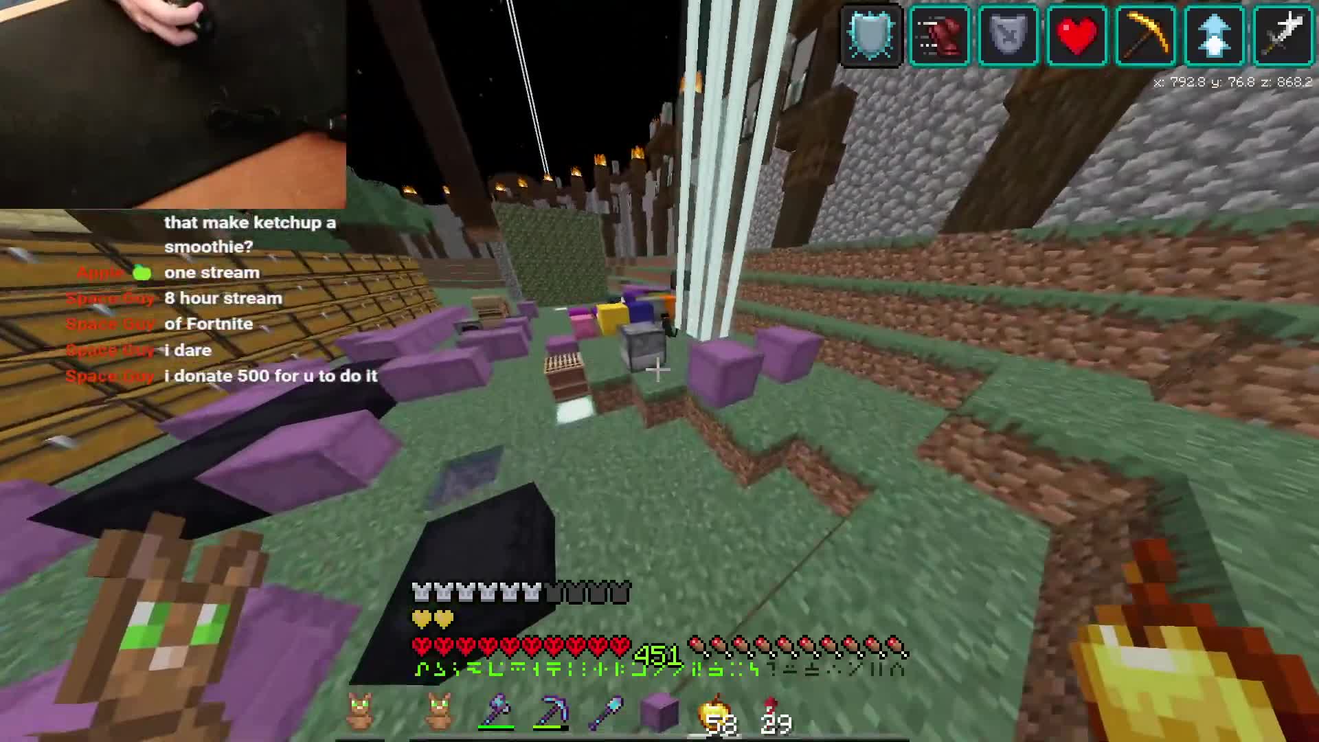 Moss farm in hardcore Minecraft! Live 🔴