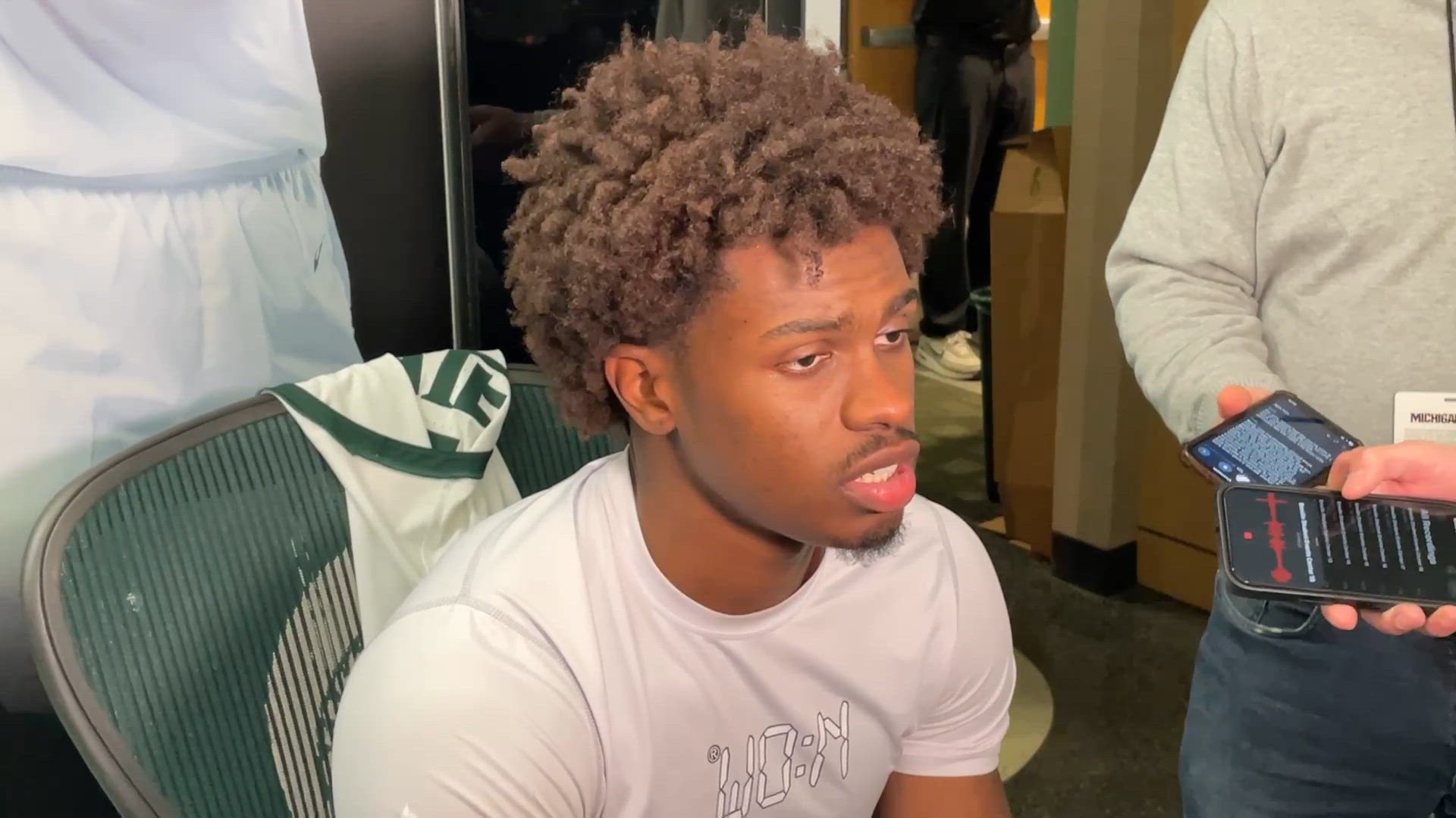 Michigan State forward Coen Carr on the 114-97 win over Cornell