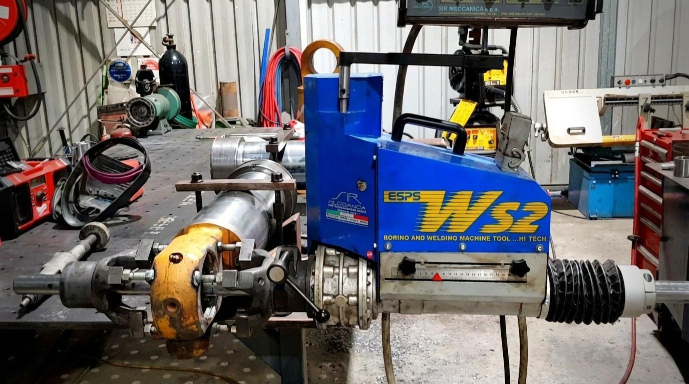 Rear strut rod repair on a Caterpillar 775