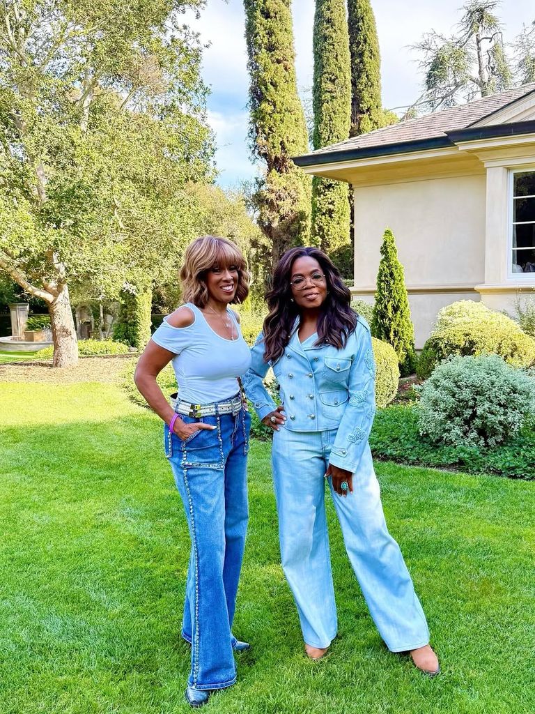 Gayle King twins with her own birthday cake as she turns 71 beside ...