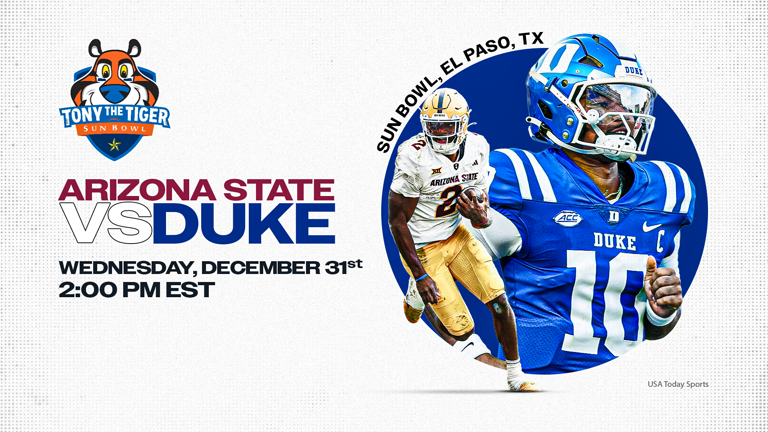What channel is Duke vs. Arizona State on? Time, channel for Sun Bowl
