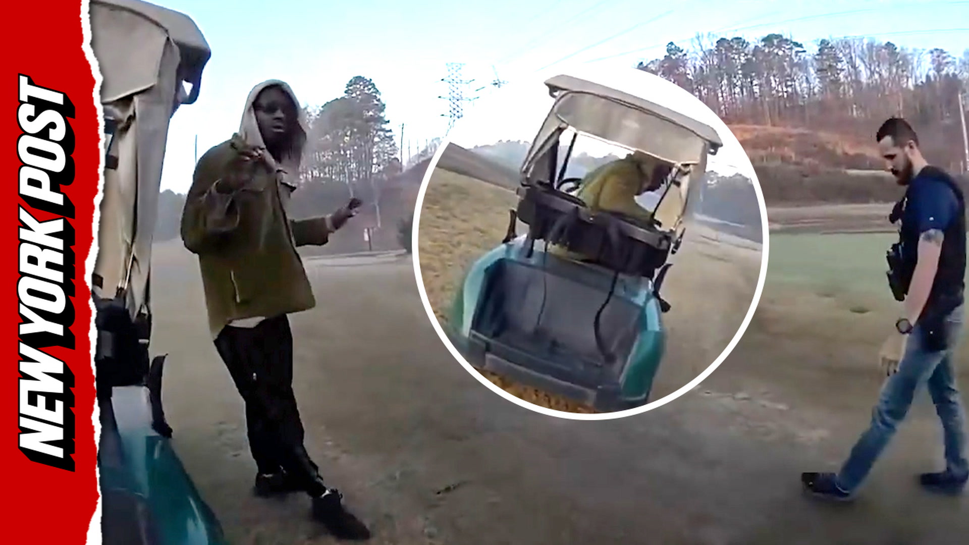 Suspect tries to flee police in golf cart during Christmas Eve chase