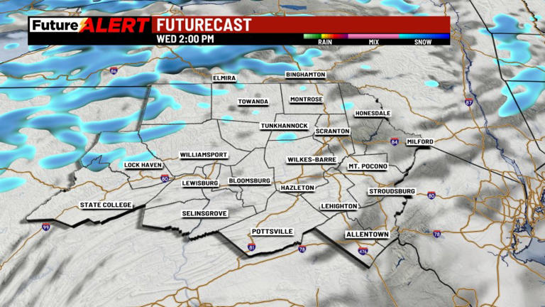 Snow showers, squalls in Pennsylvania on New Year’s Eve