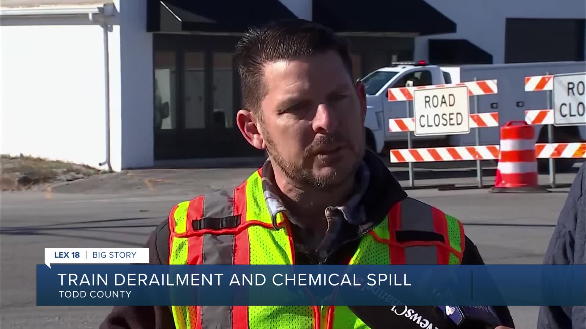 Train derailment and chemical spill