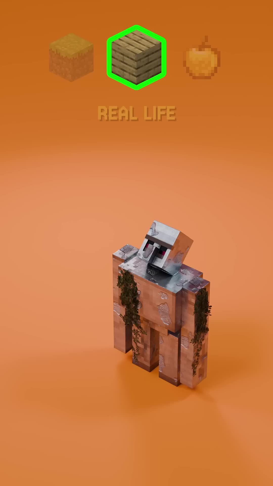 Minecraft iron golem vs real life satisfying 3D simulations!