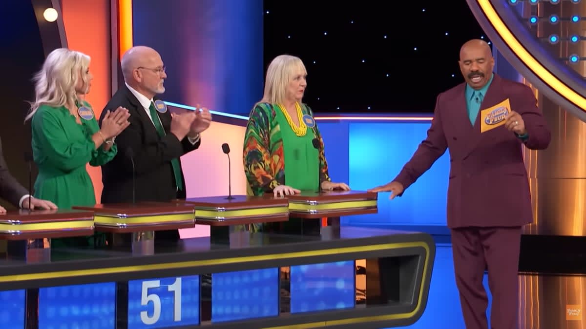 'Family Feud' host Steve Harvey almost tears up as an answer brings out ...