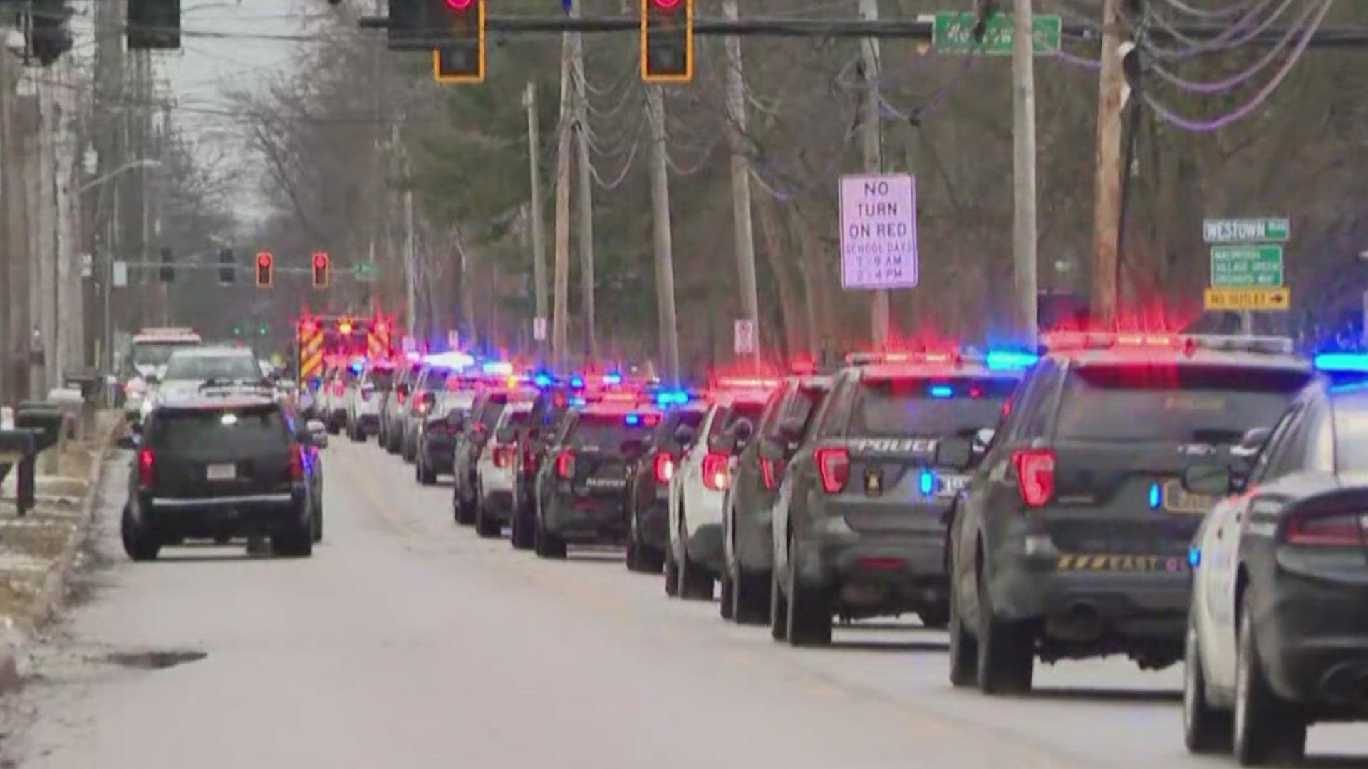 Funeral procession for fallen North Olmsted police officer Tony Smerk