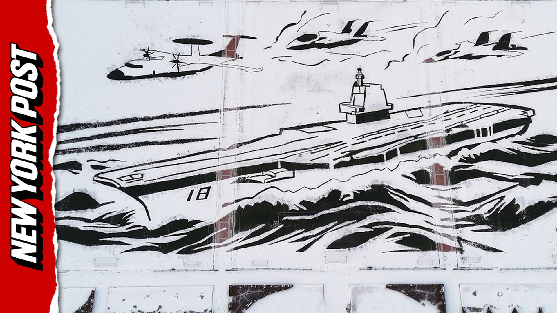 Chinese students create massive snow aircraft carrier in jaw-dropping ...