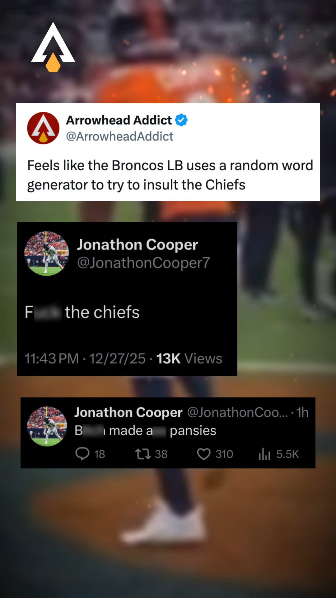 Broncos’ Jonathan Cooper goes off on Chiefs then gets cooked 😂