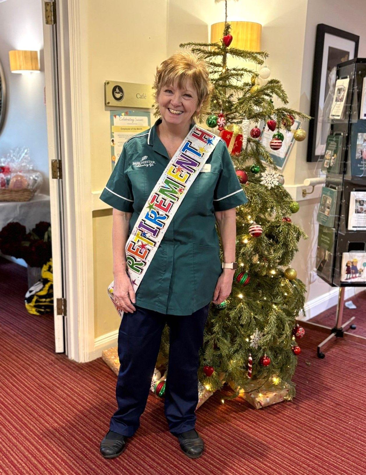 Bedlington home waves goodbye to retiring care assistant