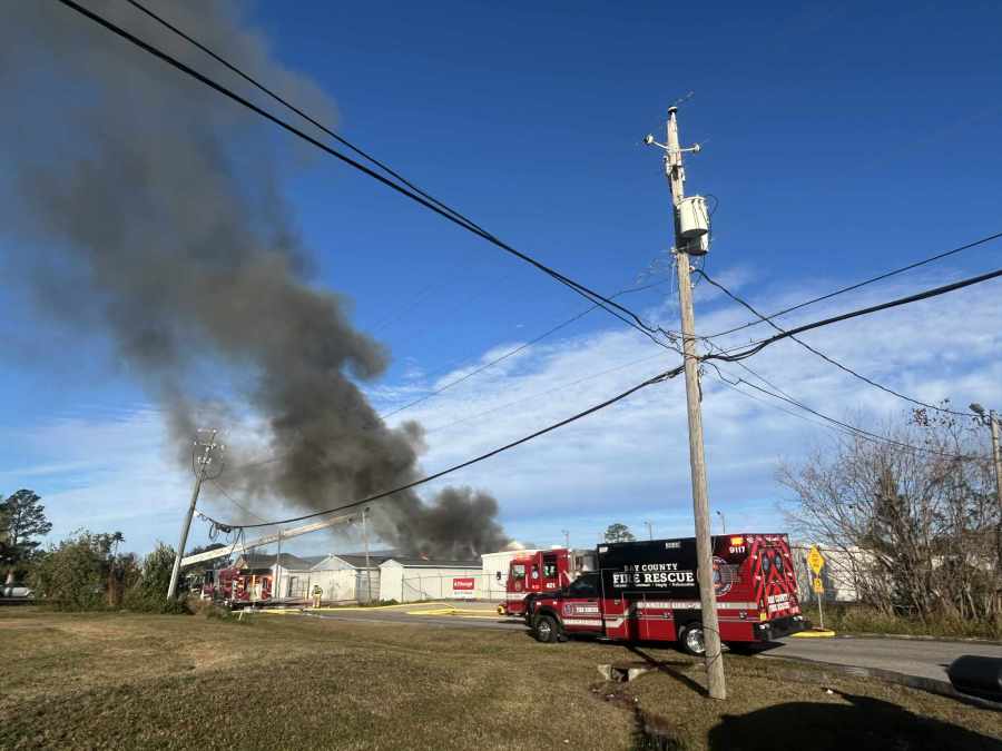 Fire erupts at storage facility in Panama City Beach